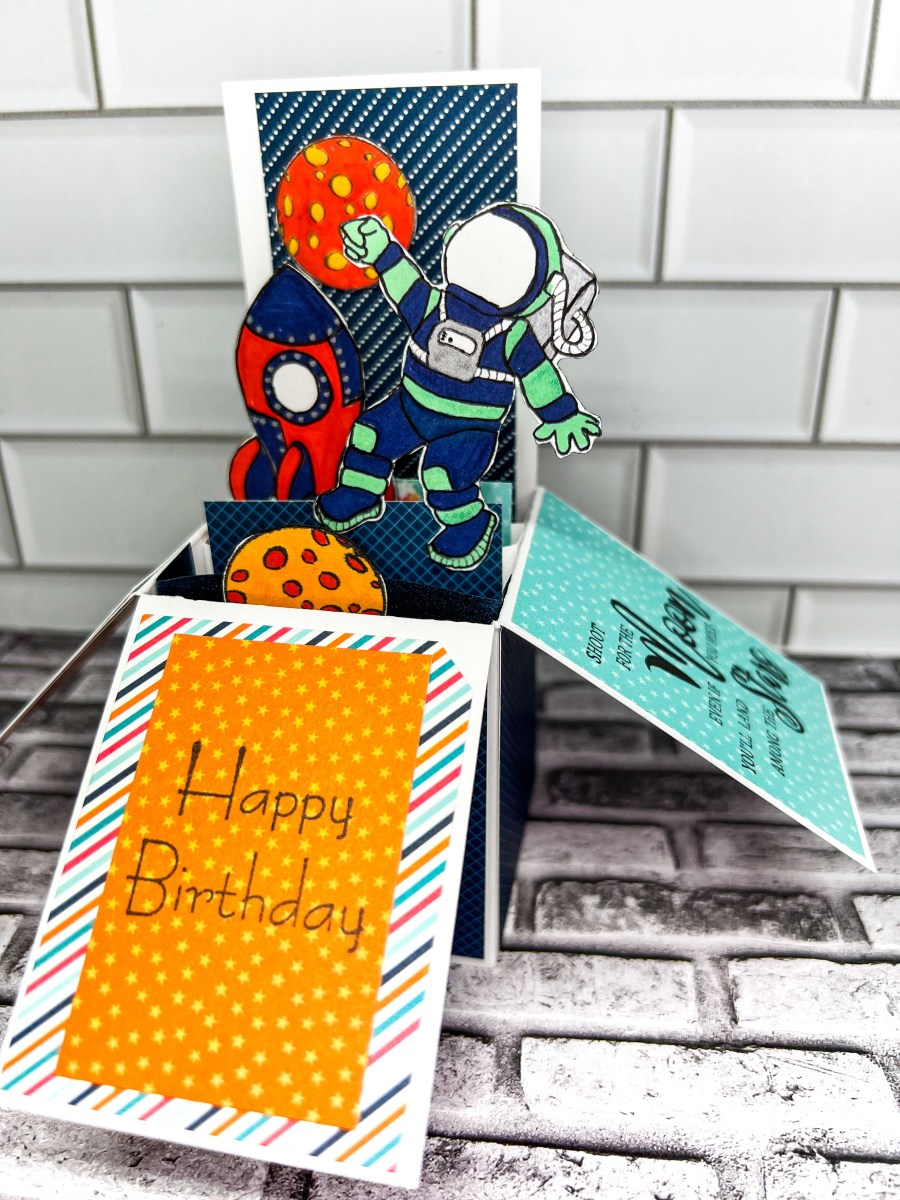 Spaceman Birthday Pop Up Card – Strangely Creative