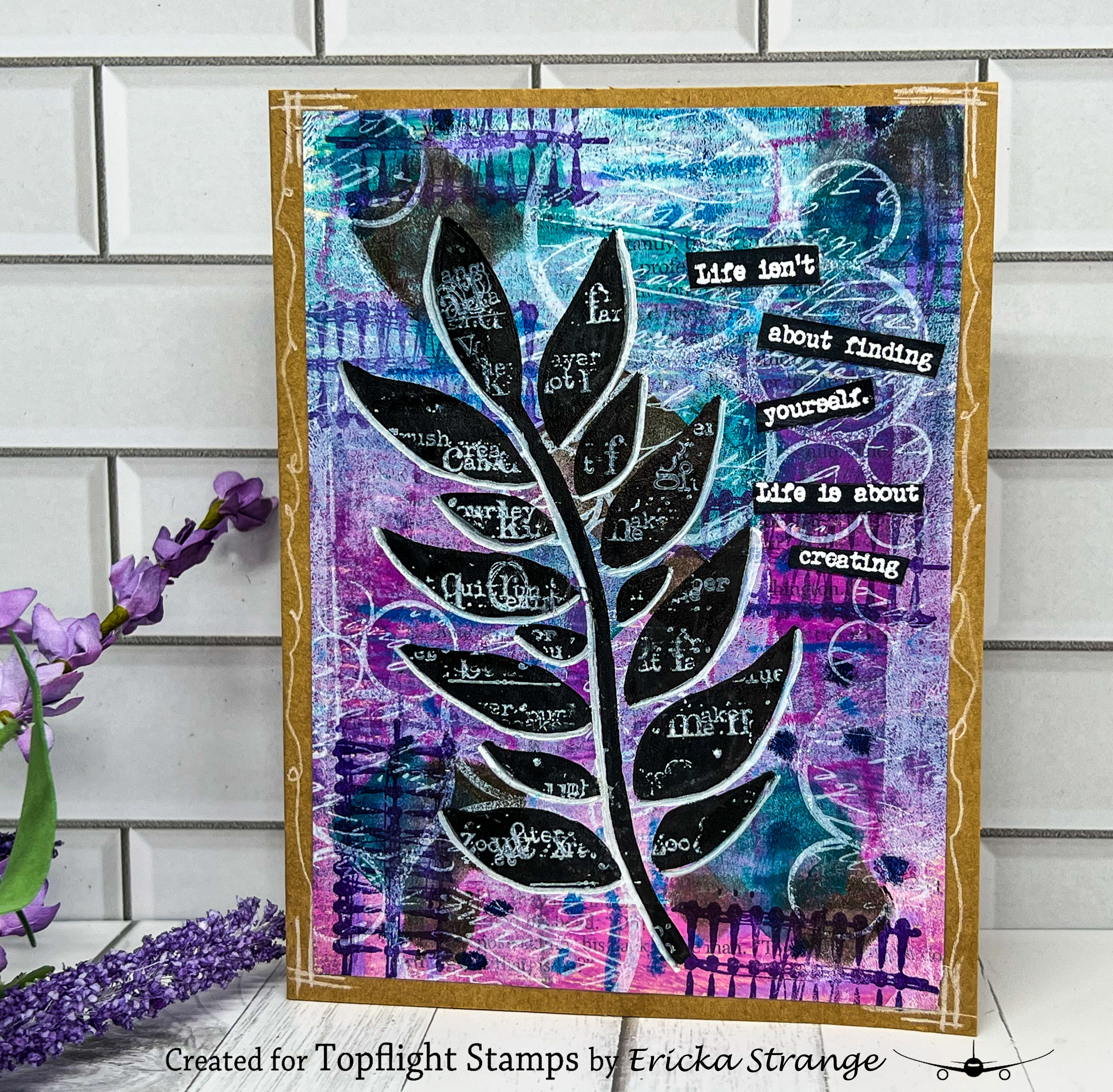 Creating a PaperArtsy Gel Press Card – Strangely Creative
