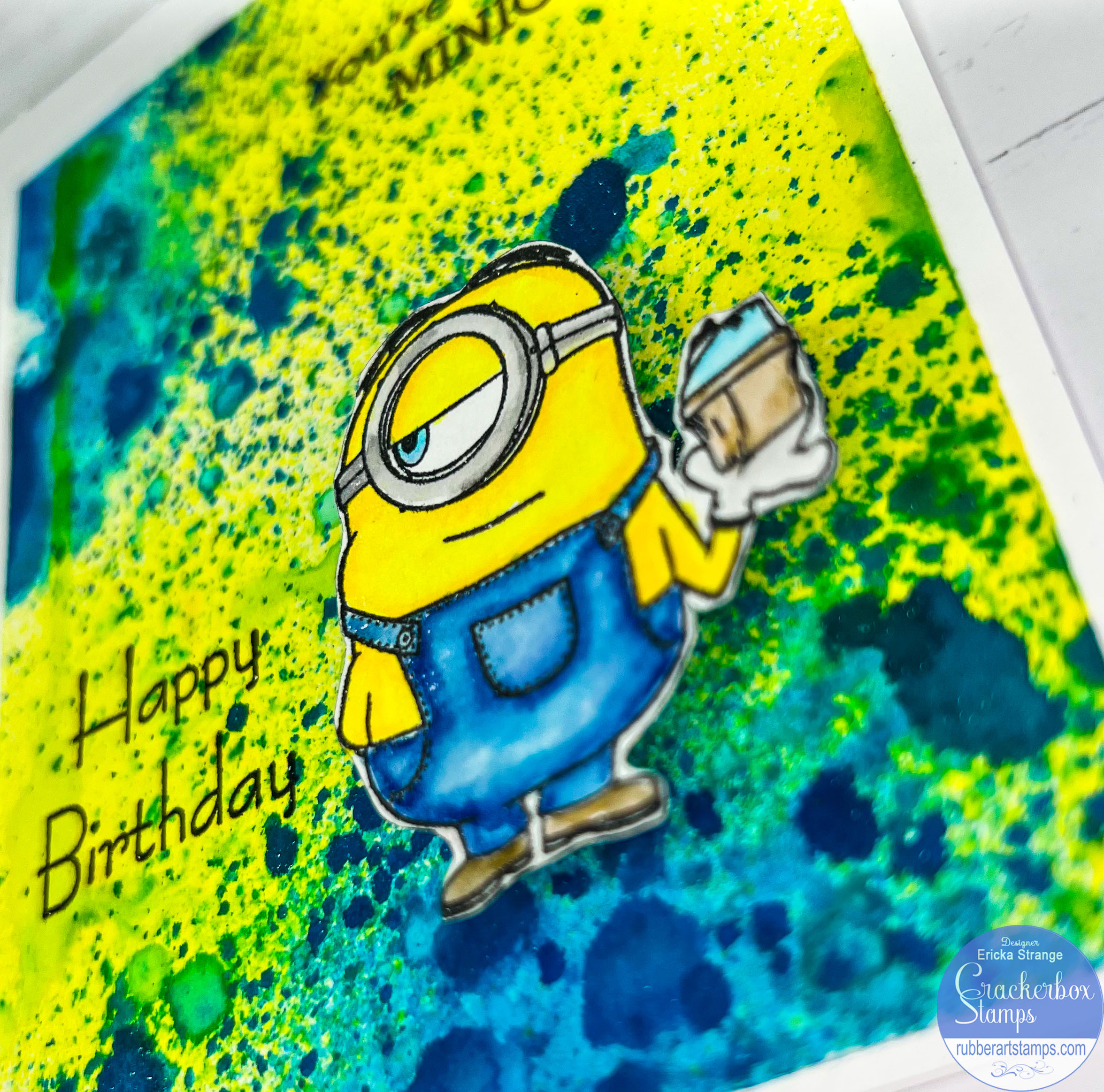 Crackerbox Stamps Minion Birthday Card – Strangely Creative