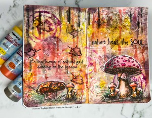 Mixed Media Mini Fall Journal Page – Strangely Creative